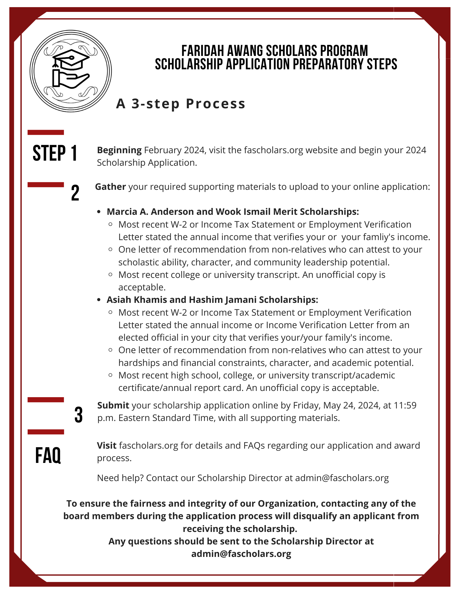FAQs – FASCHOLARS PROGRAM, INC.